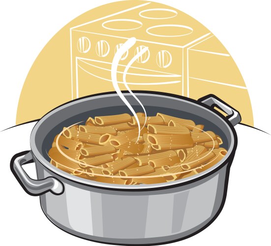 Pasta with meatballs Royalty Free Vector Image