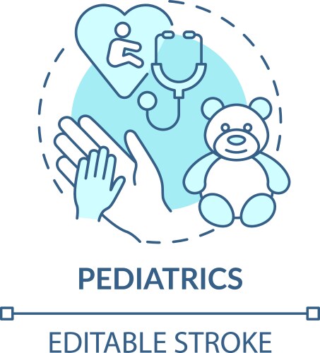 Pediatrics blue gradient concept icon Royalty Free Vector