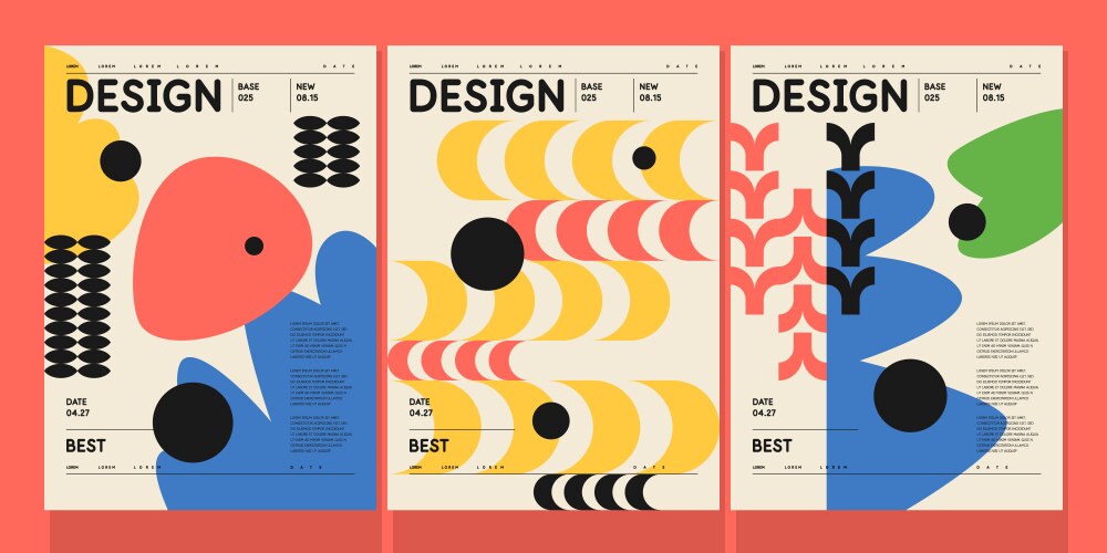 A set of abstract posters Royalty Free Vector Image