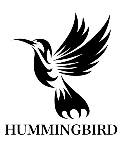 Hummingbird logo design Royalty Free Vector Image