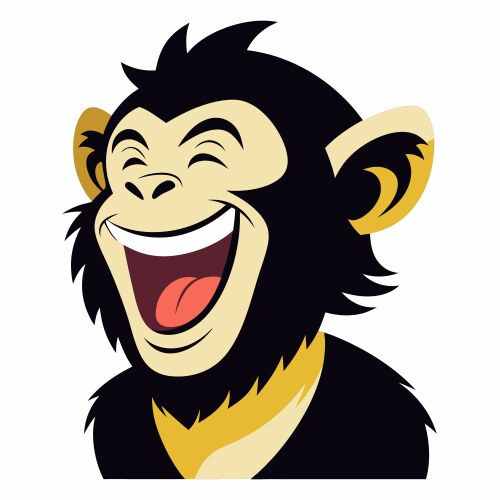 Capuchin monkey jumps kawaii Royalty Free Vector Image