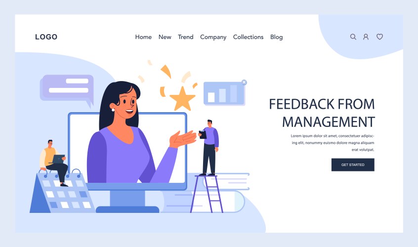 Personal development coach concept flat Royalty Free Vector