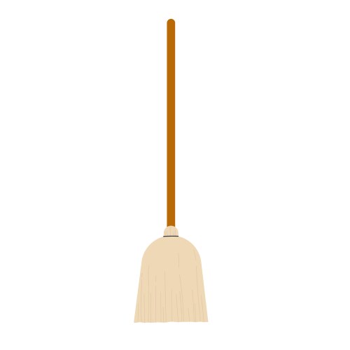 Housekeeping sweeping broom Royalty Free Vector Image
