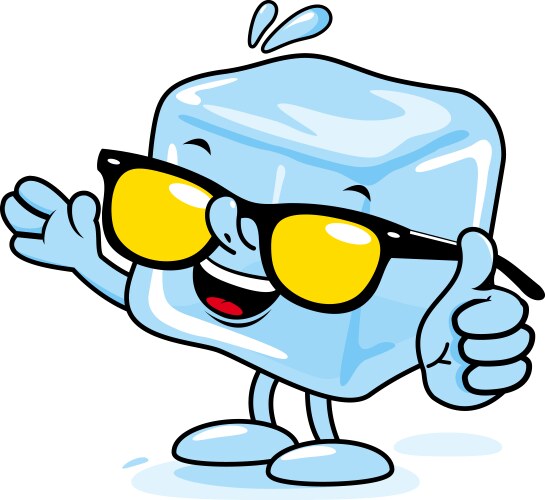 Cute ice cube characters Royalty Free Vector Image