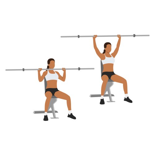 Barbell Overhead Press Vector Images (67)