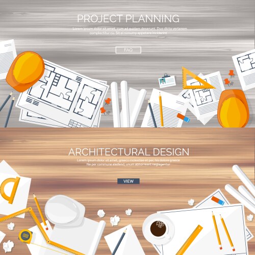 Architecture civil engineering banner design Vector Image