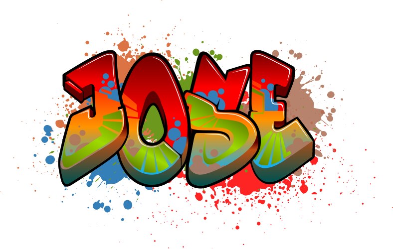 Joel name rocket Royalty Free Vector Image - VectorStock