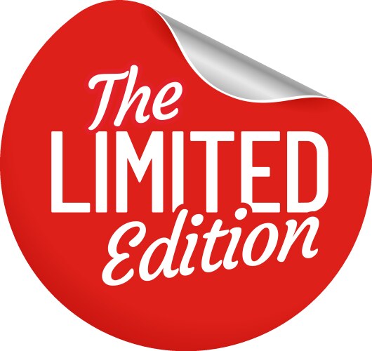 Limited time offer red label Royalty Free Vector Image