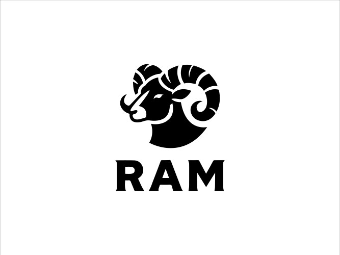 Ram logo design Royalty Free Vector Image - VectorStock