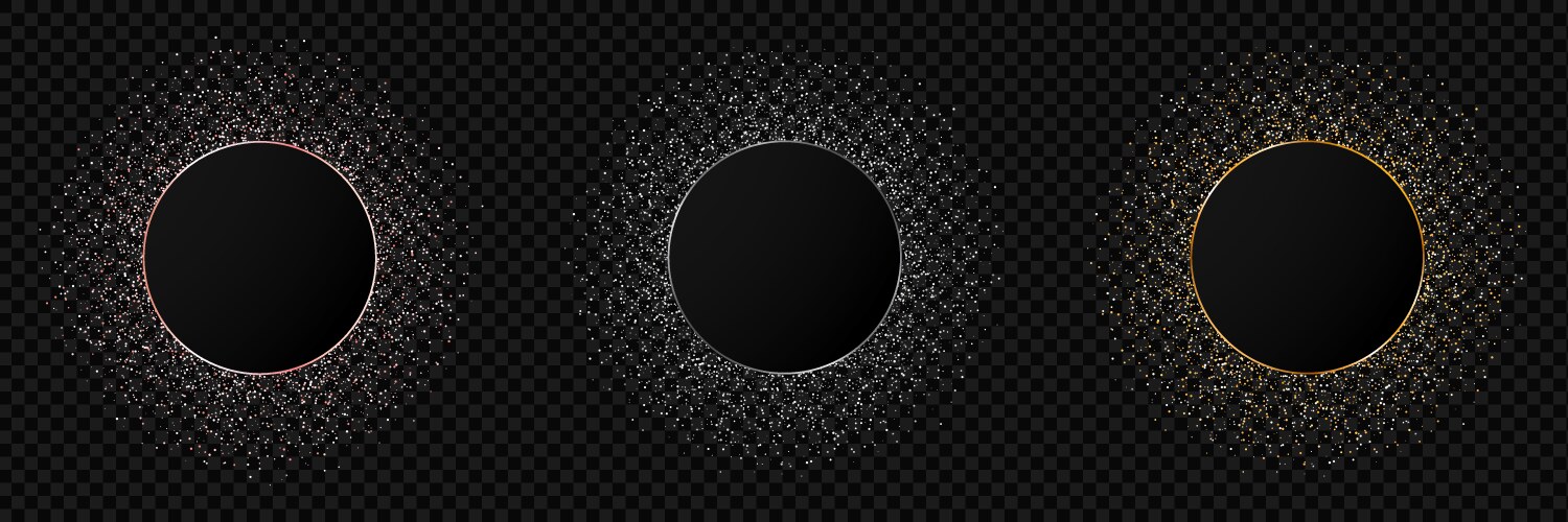 Original circle dotty frames spray background Vector Image