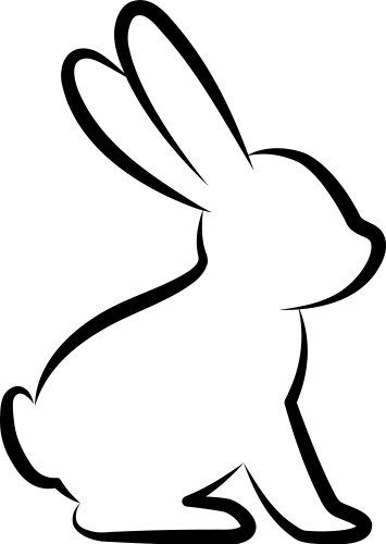 Running hare Royalty Free Vector Image - VectorStock