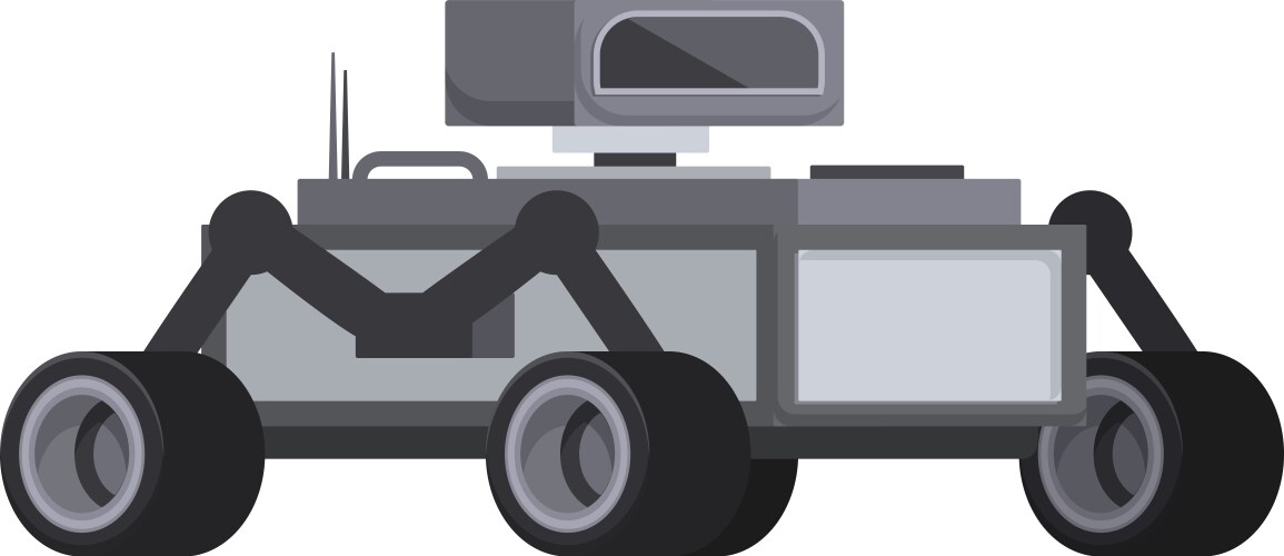 Cartoon lunar rover vehicle Royalty Free Vector Image