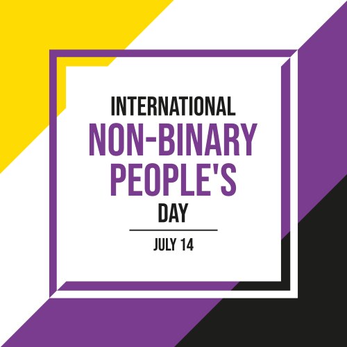 International non-binary peoples day poster Vector Image