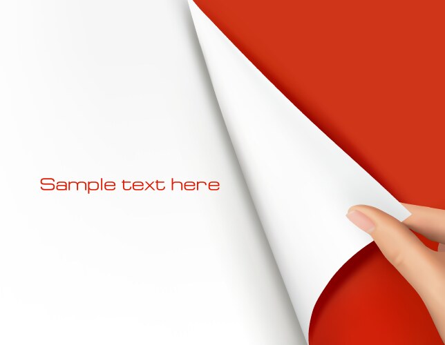 Curved sheet of paper Royalty Free Vector Image