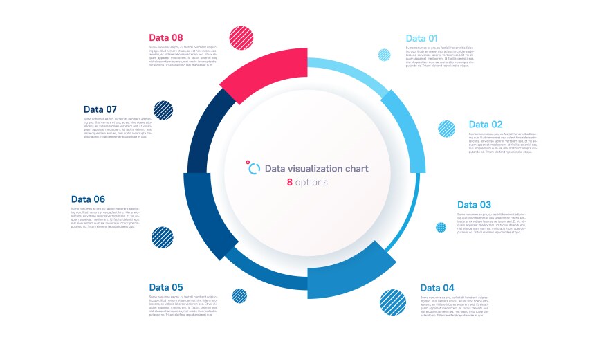 Statistics in visual form charts and flowcharts Vector Image