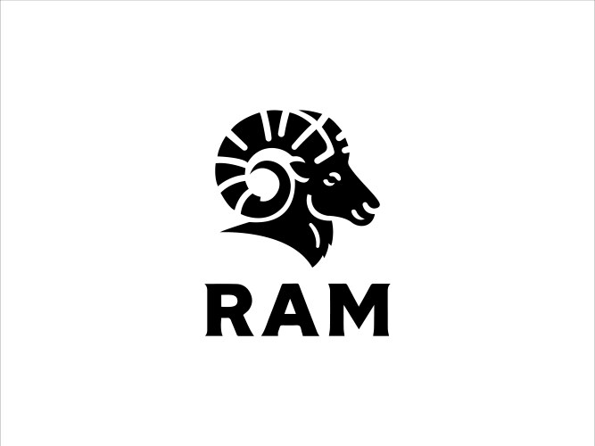 Ram logo design Royalty Free Vector Image - VectorStock