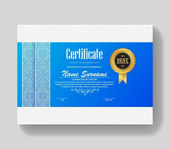 Certificate of Achievement Blue Vector Images (over 11,000)