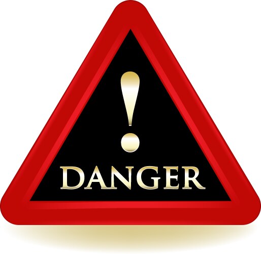 Danger sign Royalty Free Vector Image - VectorStock
