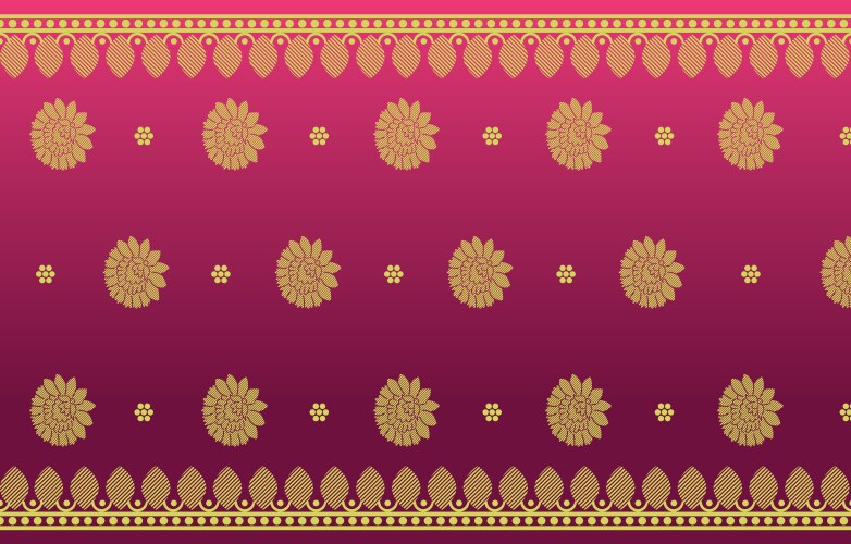 Indian ethnic sari design which is originated Vector Image