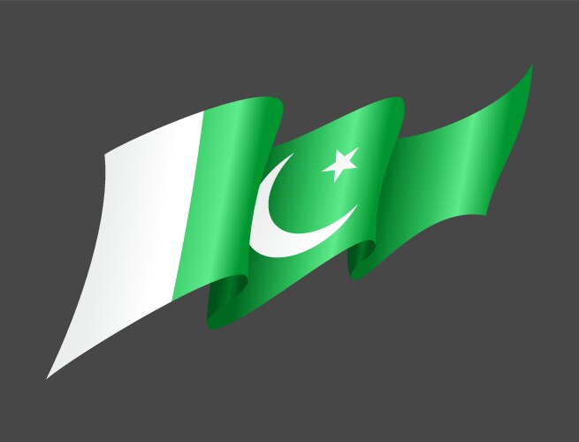 Pakistani flag wavy abstract background Royalty Free Vector