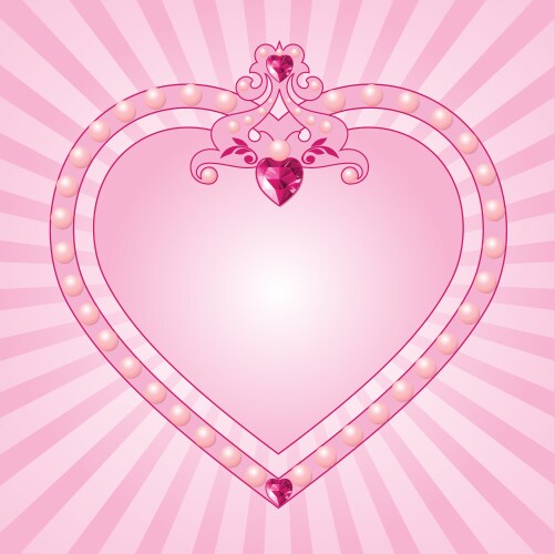 Princess pink frame Royalty Free Vector Image - VectorStock