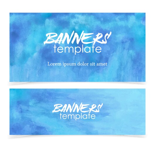 Banner with watercolor splashes Royalty Free Vector Image