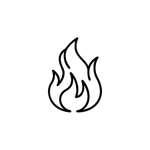 Wavy Flame Icon (62034951) – Royalty-Free Vector | VectorStock