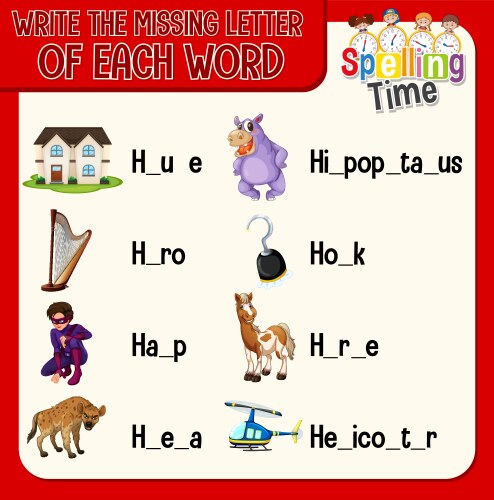 First letter a word educational activity Vector Image