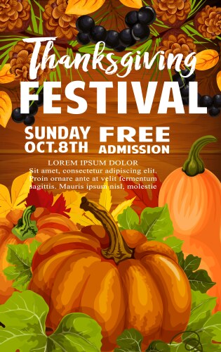 Autumn Harvest Poster Royalty Free Vector Image