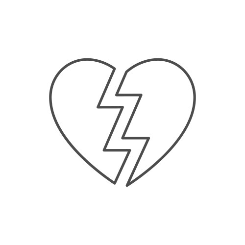 Broken Heart Outline Vector Images (over 4,600)