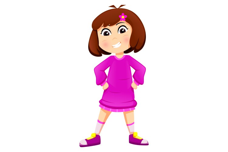 Cute girl character design Royalty Free Vector Image