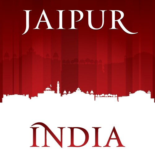 Jaipur City Skyline Silhouette Vector Images (81)