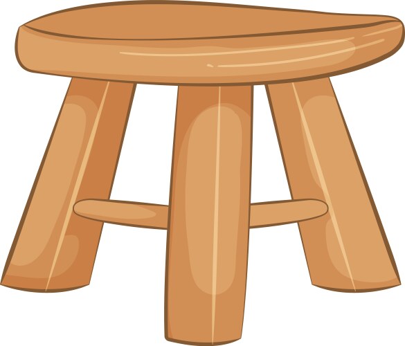 Graphic of a three-legged stool Royalty Free Vector Image