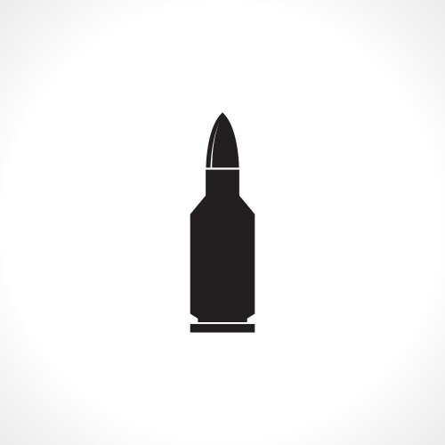 Bullet projectile ammunition cartridge art icon Vector Image