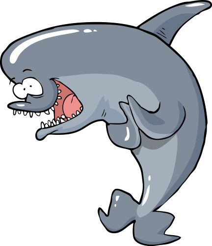 Funny dolphin fun Royalty Free Vector Image - VectorStock