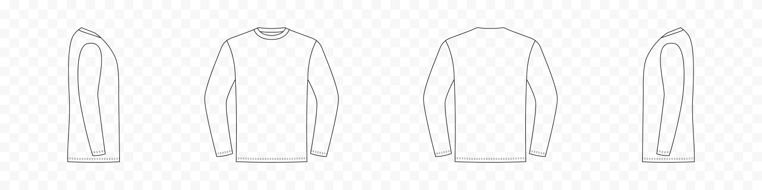T shirt template front and back Vector Images & Graphics for Commercial ...