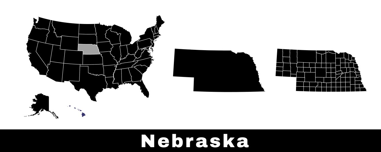 Nebraska State Shape Vector Images (over 290)