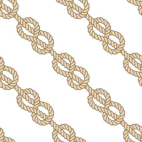 Seamless marine rope pattern figure 8 knot Vector Image