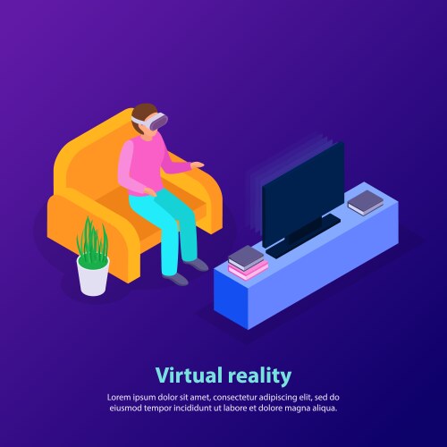 Virtual reality poster Royalty Free Vector Image