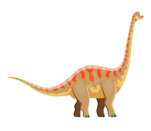 Cartoon doedicurus dinosaur isolated character Vector Image