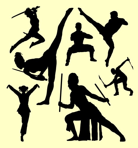 Woman female girl self defense stick figure Vector Image