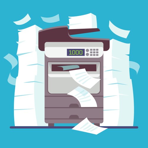 Professional office copier multifunction printer Vector Image