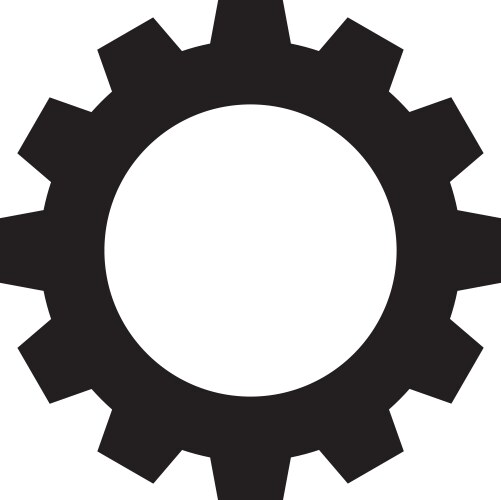 Gear - black and white Royalty Free Vector Image