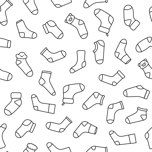 Variety socks seamless pattern Royalty Free Vector Image