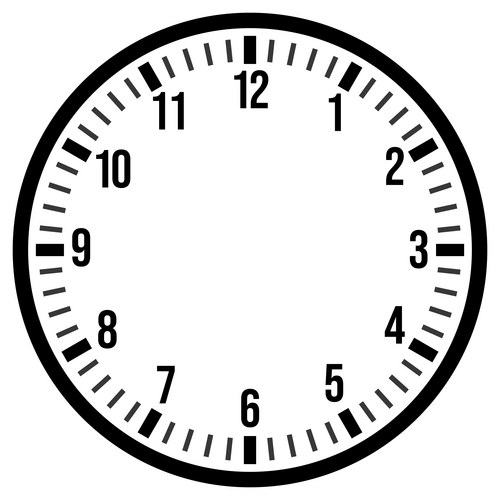Clock Face Template - Blank Dial – Free Vector | VectorStock