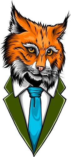 Lynx abstract neon multicolored portrait Vector Image