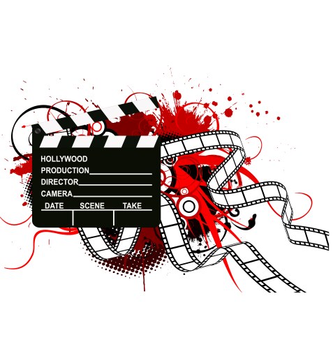 Movie and film poster design template background Vector Image