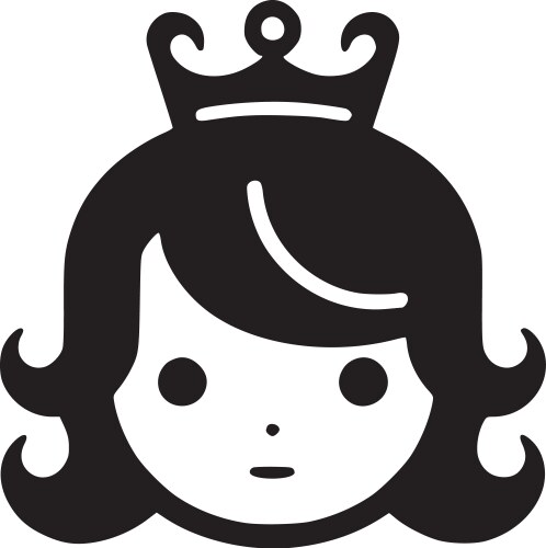 Princess - minimalist and flat logo Royalty Free Vector