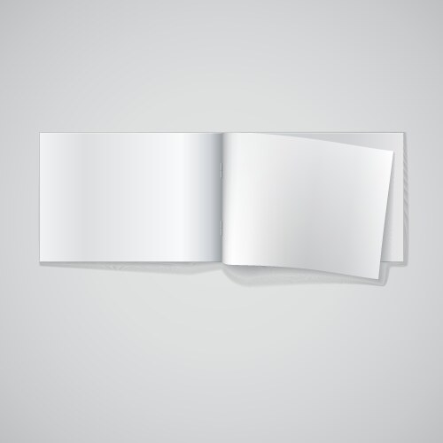 Blank opened magazine template Royalty Free Vector Image