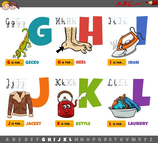 Funny letter g cartoon Royalty Free Vector Image